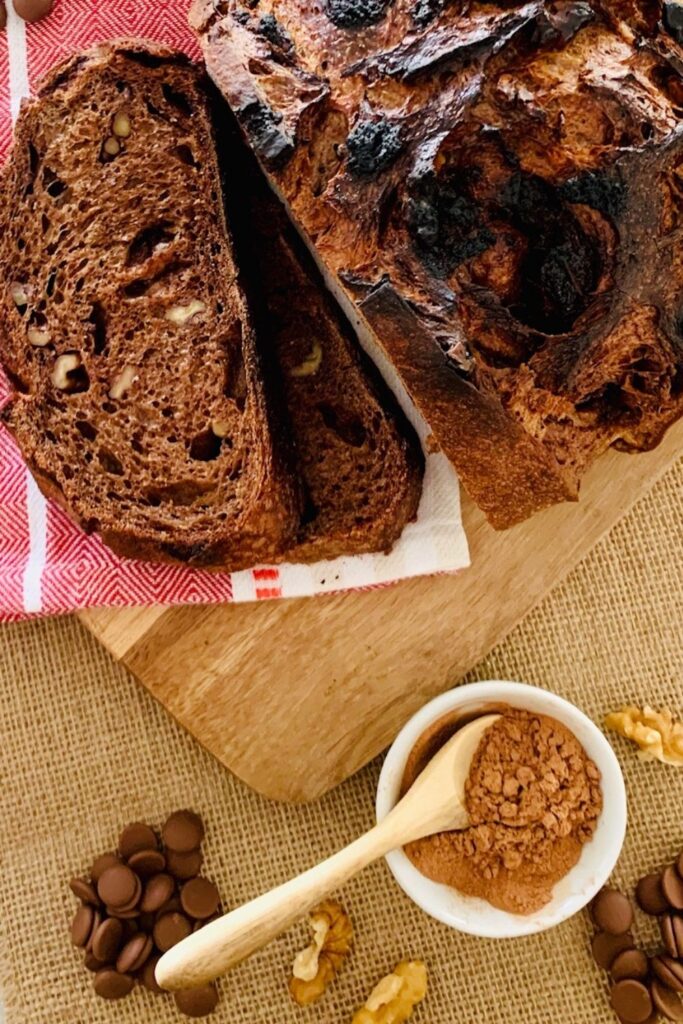 Chocolate Cherry Sourdough Bread - The Pantry Mama