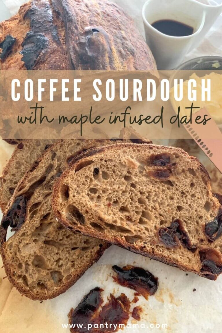 Coffee Sourdough Bread with Maple Infused Dates - The Pantry Mama
