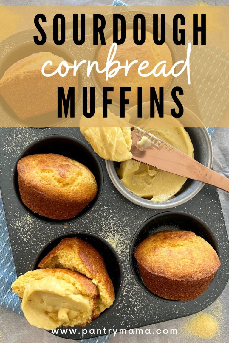 Sourdough Cornbread Muffins - The Pantry Mama
