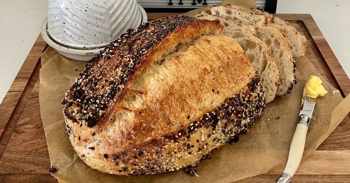 Sourdough Bread With Everything Bagel Seasoning - The Pantry Mama