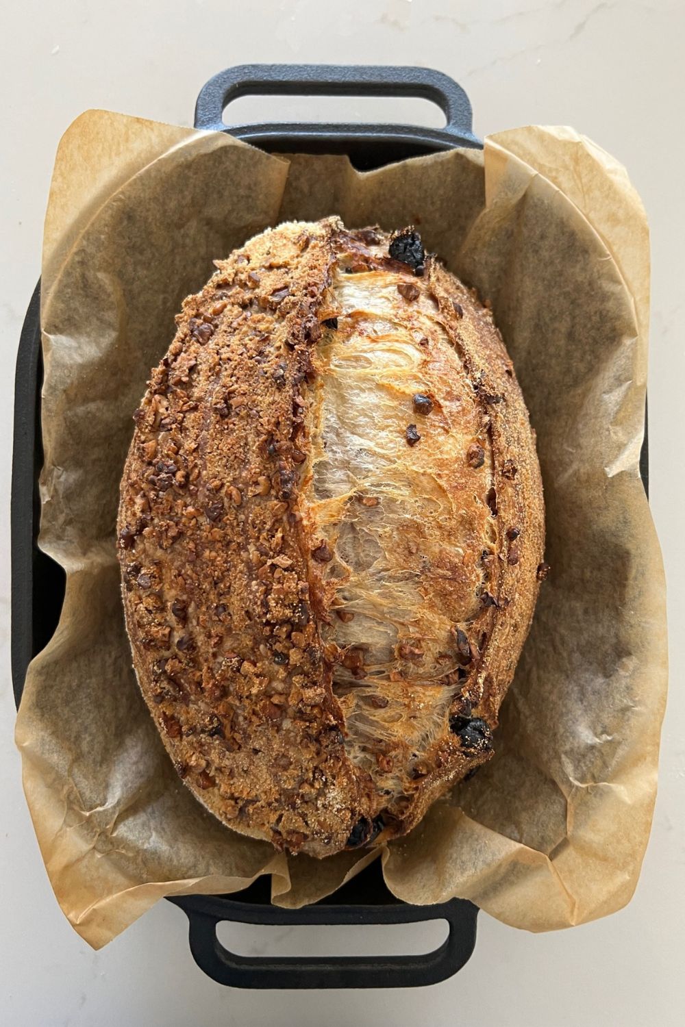 Walnut Raisin Sourdough Bread - The Pantry Mama