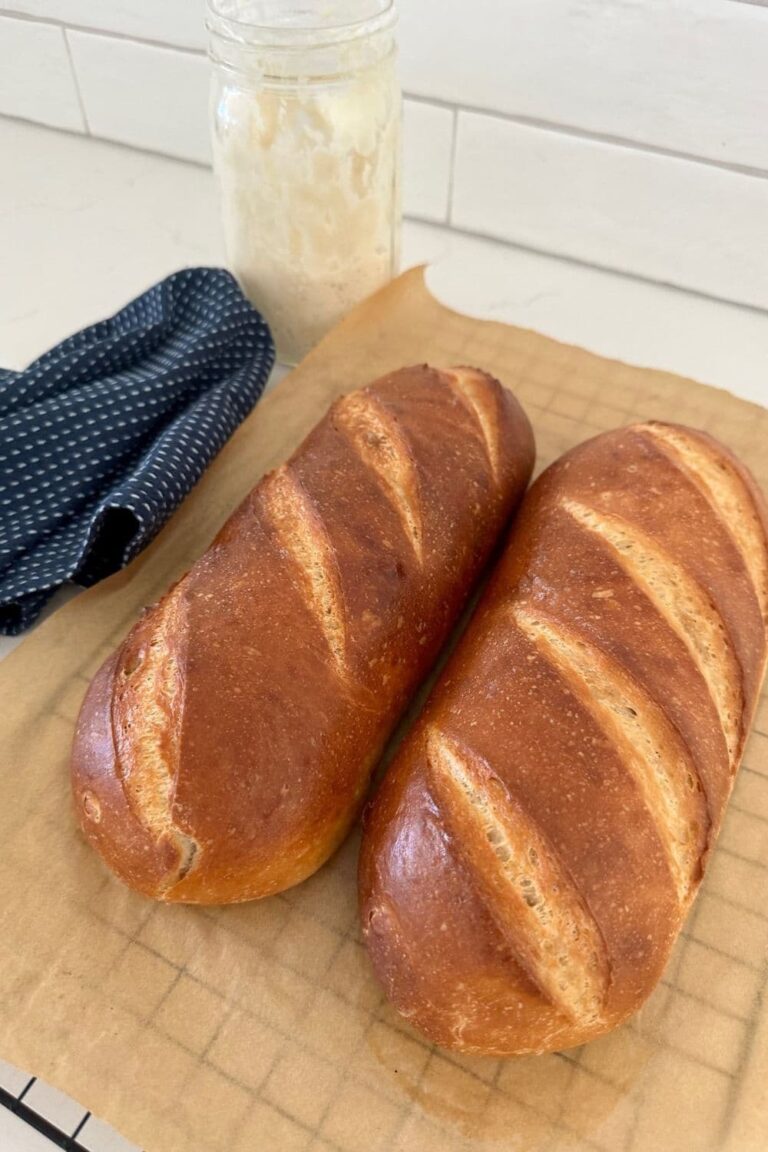 Easy Sourdough French Bread Recipe [with discard option] - The Pantry Mama