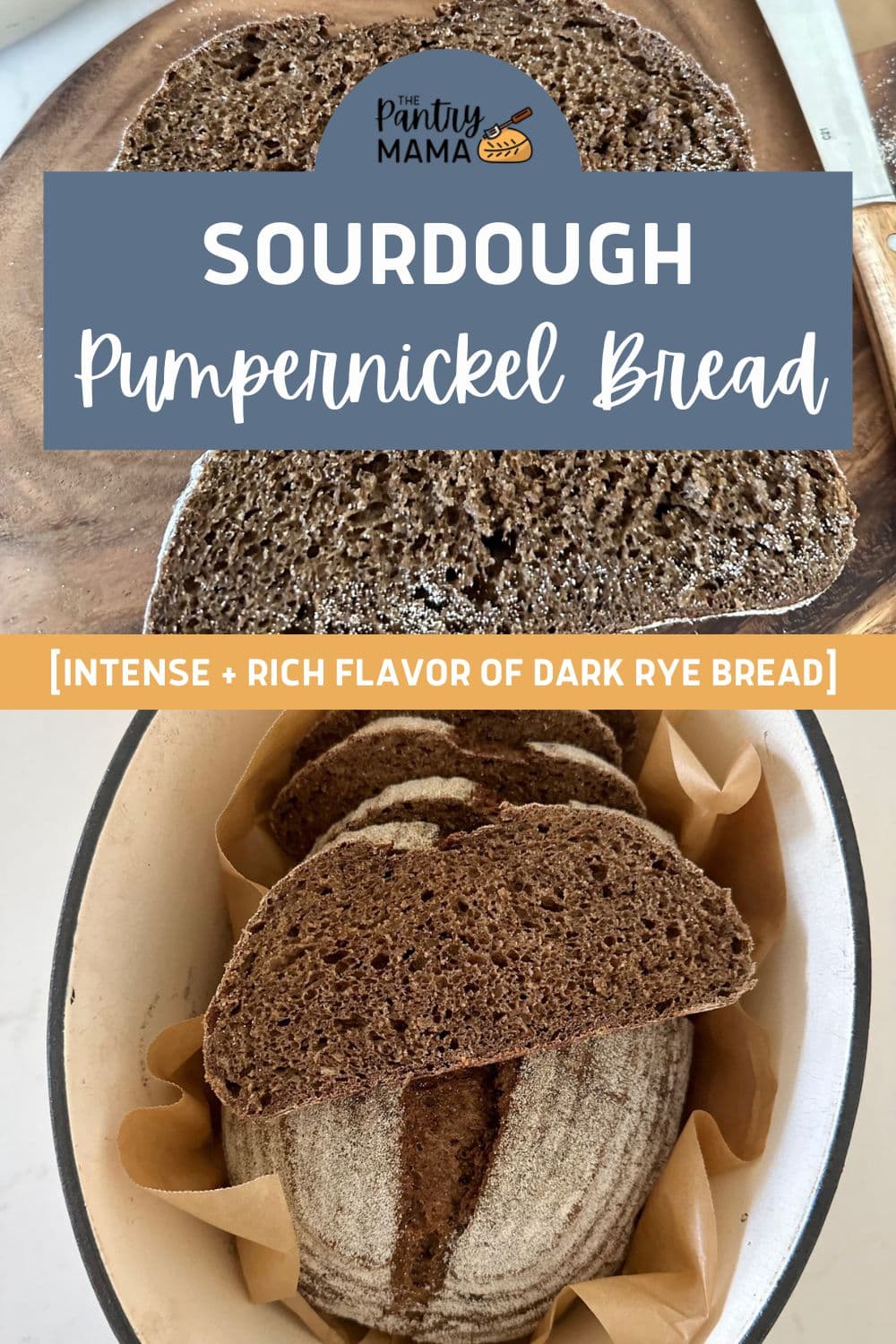 Sourdough Pumpernickel Bread [Dark Rye Sourdough Recipe] - The Pantry Mama