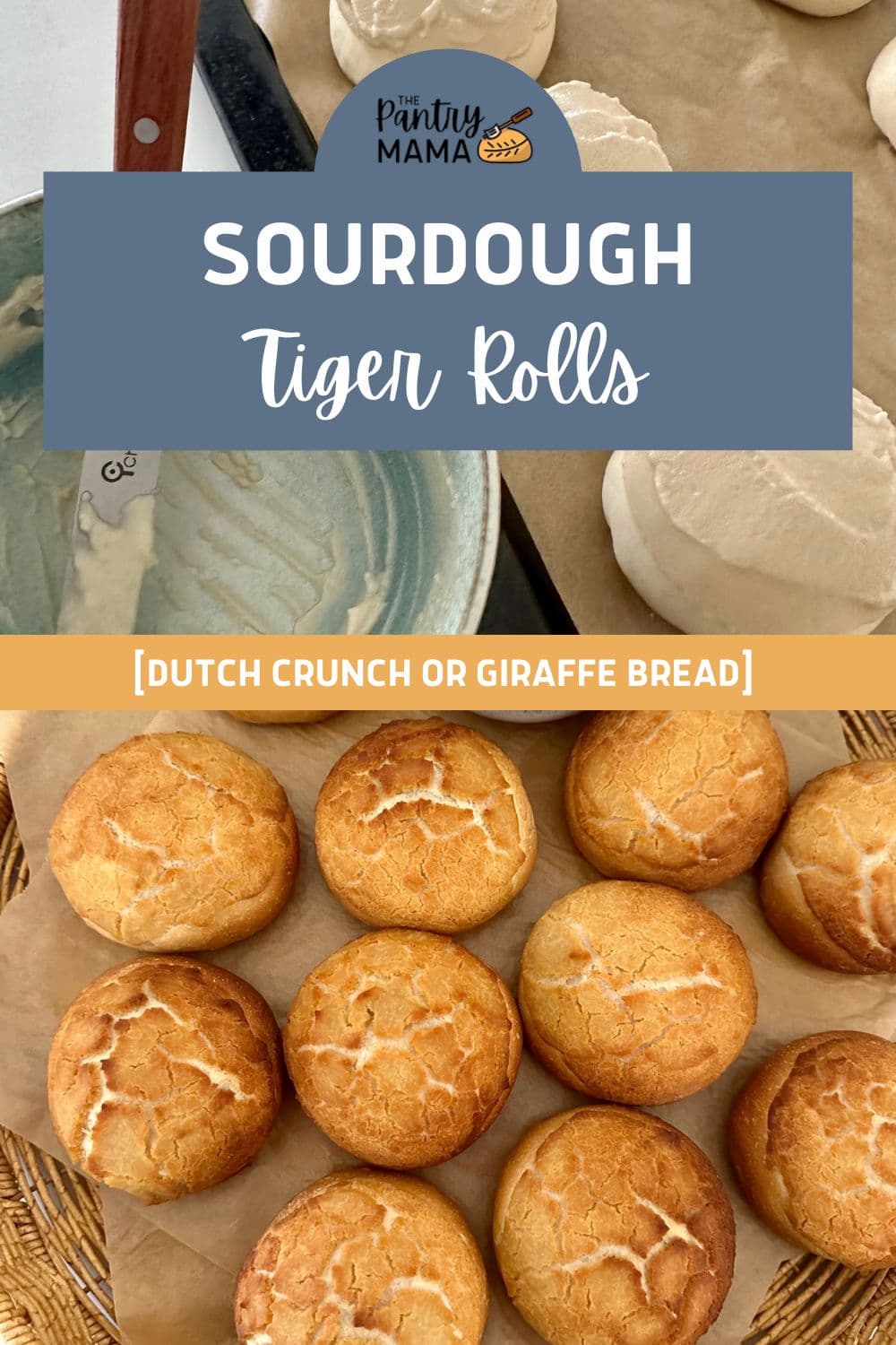 Easy Sourdough Tiger Rolls [Dutch Crunch Topping] - The Pantry Mama