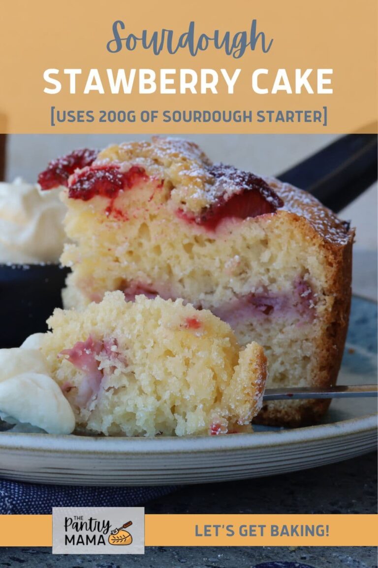 Sourdough Strawberry Cake [with fresh strawberries] - The Pantry Mama