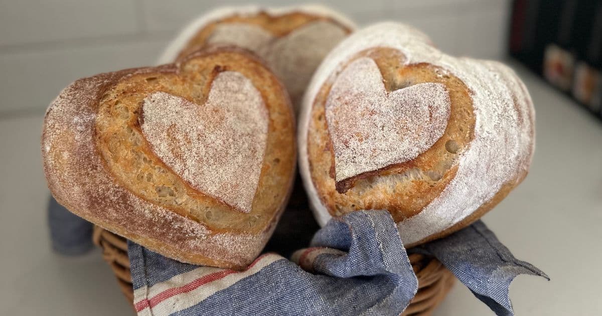 Heart Shaped Sourdough Bread - The Pantry Mama