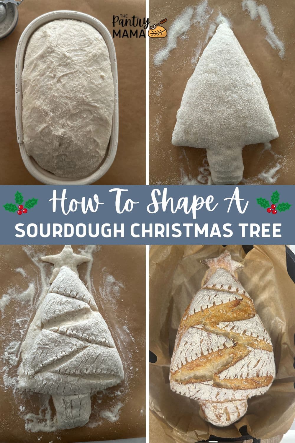 How To Shape A Christmas Tree Sourdough Bread [Easy Scoring] - The ...