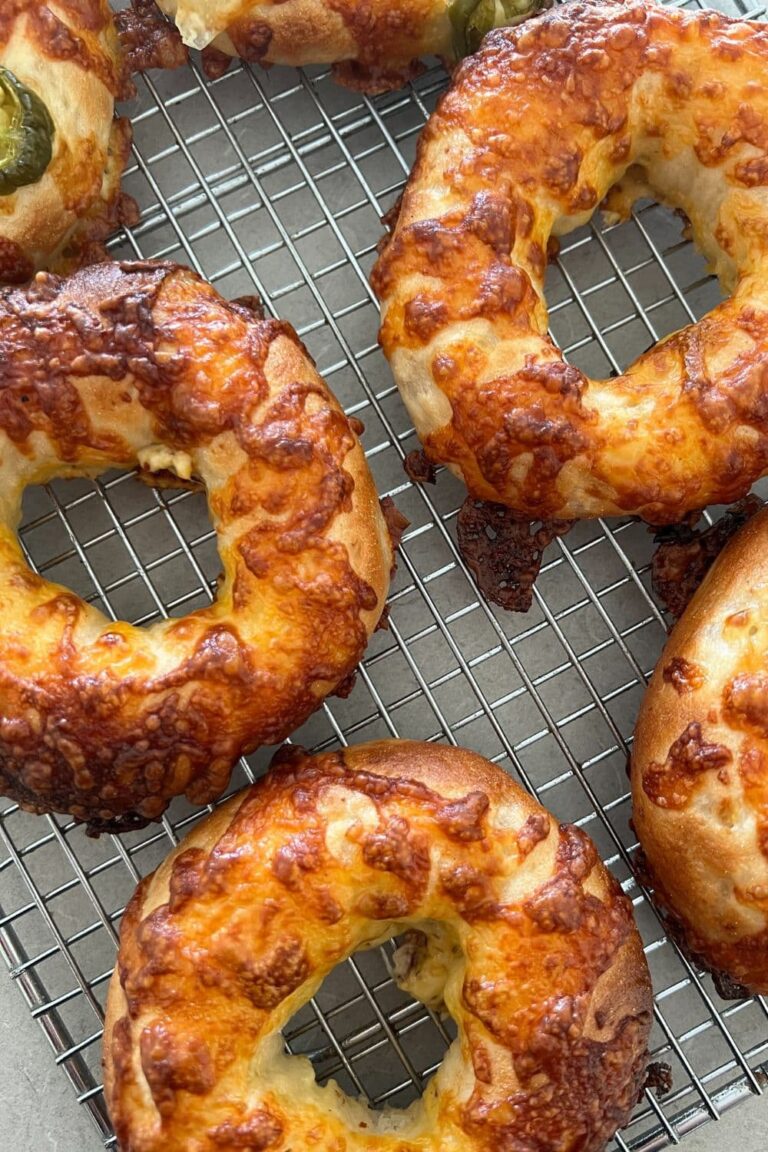 Jalapeño Cheddar Sourdough Bagels - The Pantry Mama