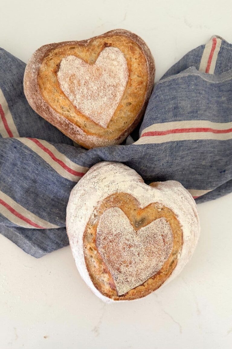 Heart Shaped Sourdough Bread - The Pantry Mama