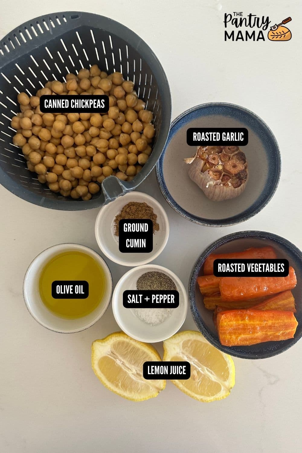 The Best Roasted Vegetable Hummus Recipe [no tahini] - The Pantry Mama