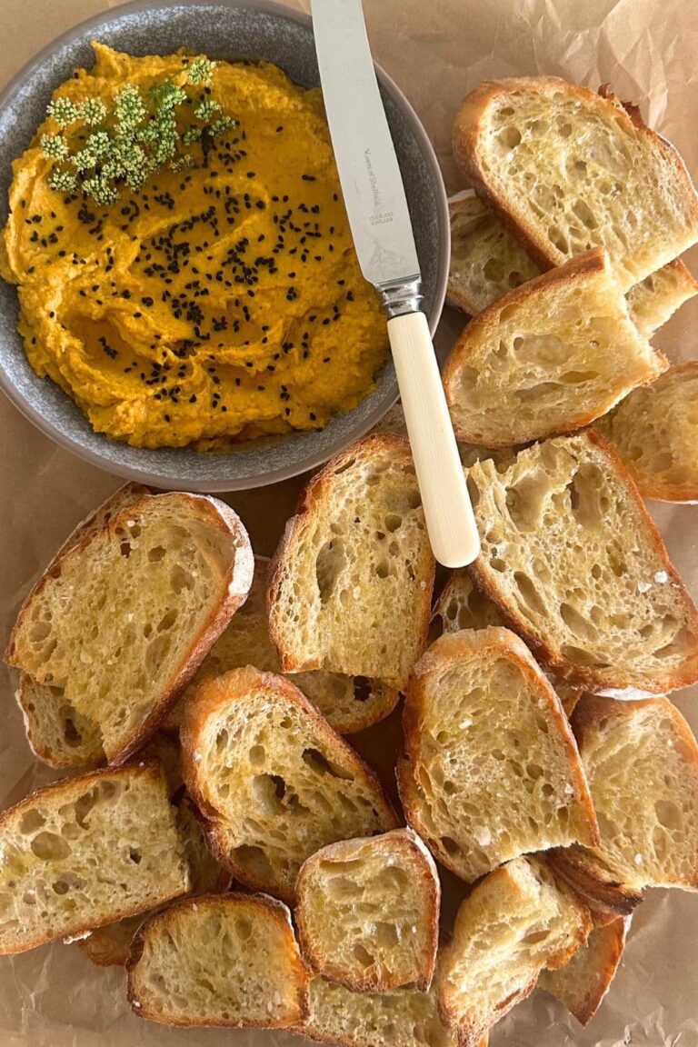 The Best Roasted Vegetable Hummus Recipe [no tahini] - The Pantry Mama