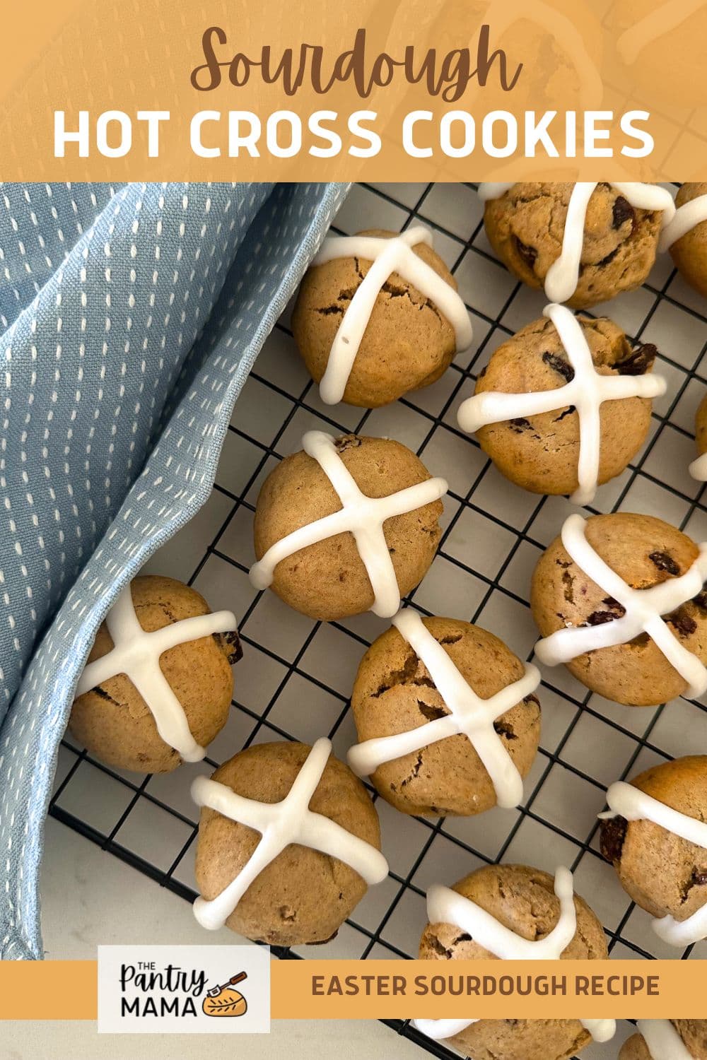 Sourdough Hot Cross Cookies for Easter - The Pantry Mama