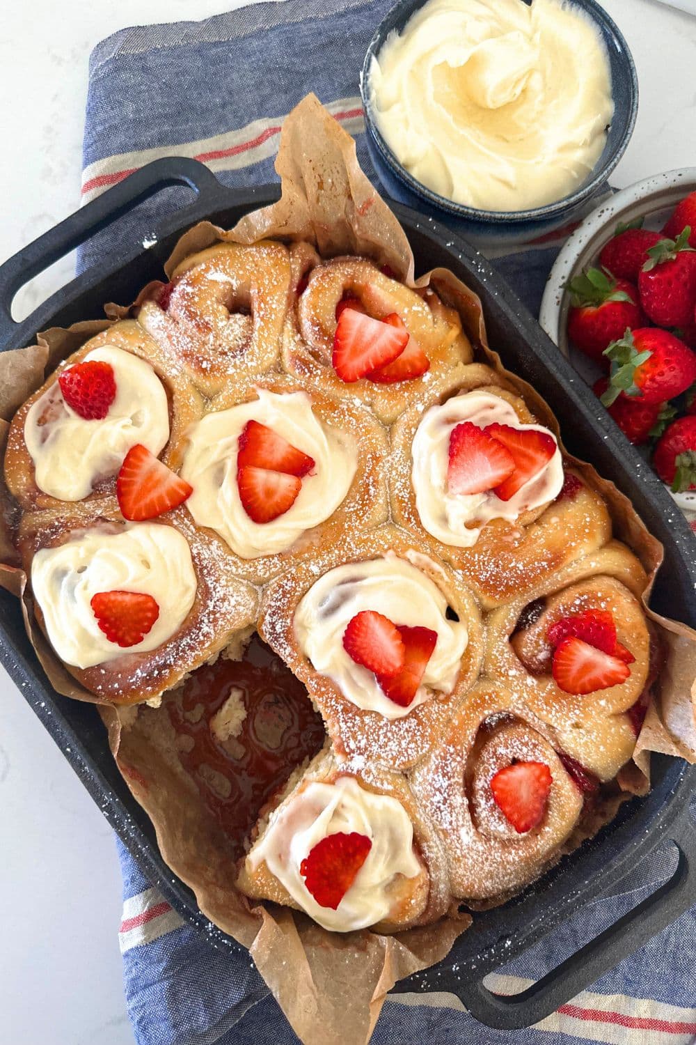 Sourdough Strawberry Rolls - The Pantry Mama