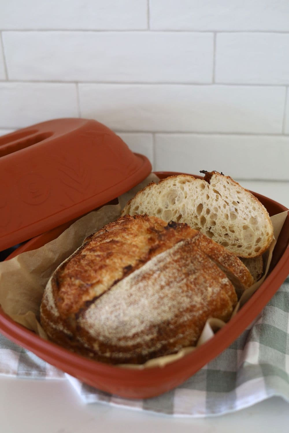 How To Bake Sourdough in a Clay Baker - The Pantry Mama