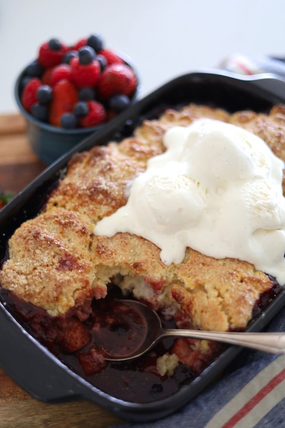 Sourdough Berry Cobbler - The Pantry Mama