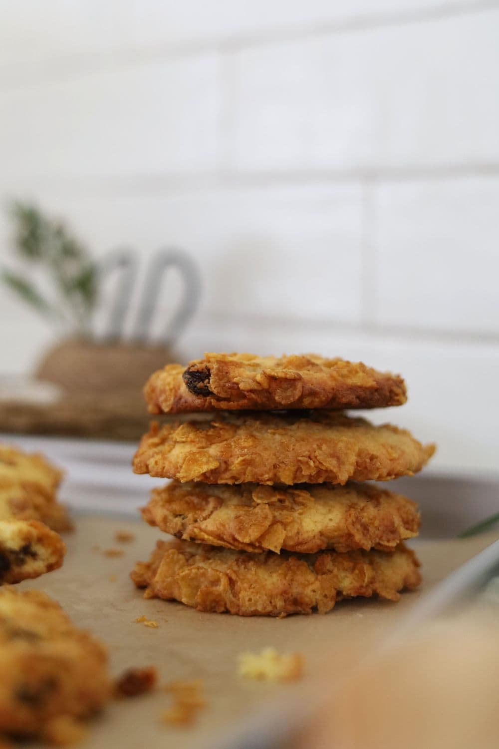 Sourdough Cornflake Raisin Cookies - The Pantry Mama