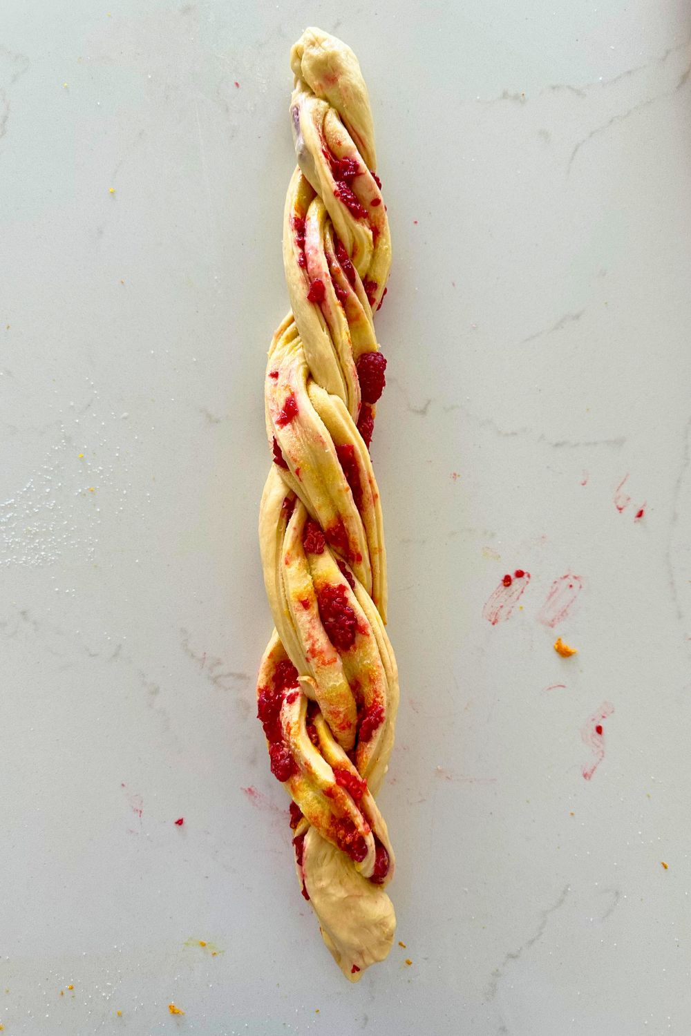 Festive Sourdough Braided Brioche Wreath [with raspberries and orange ...