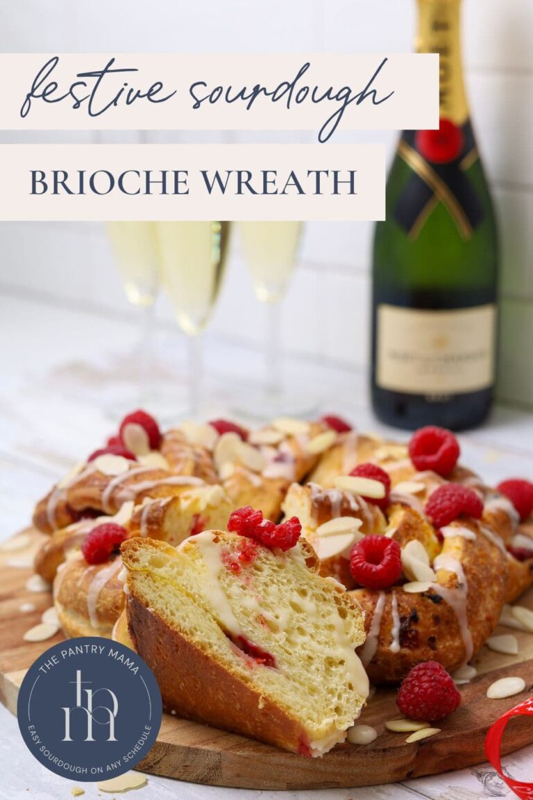Festive Sourdough Braided Brioche Wreath [with raspberries and orange ...