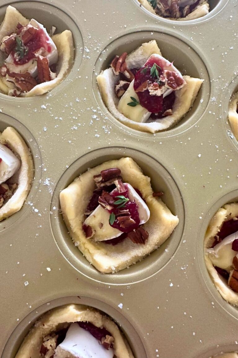 Sourdough Brie Cranberry Puff Pastry Tarts - The Pantry Mama