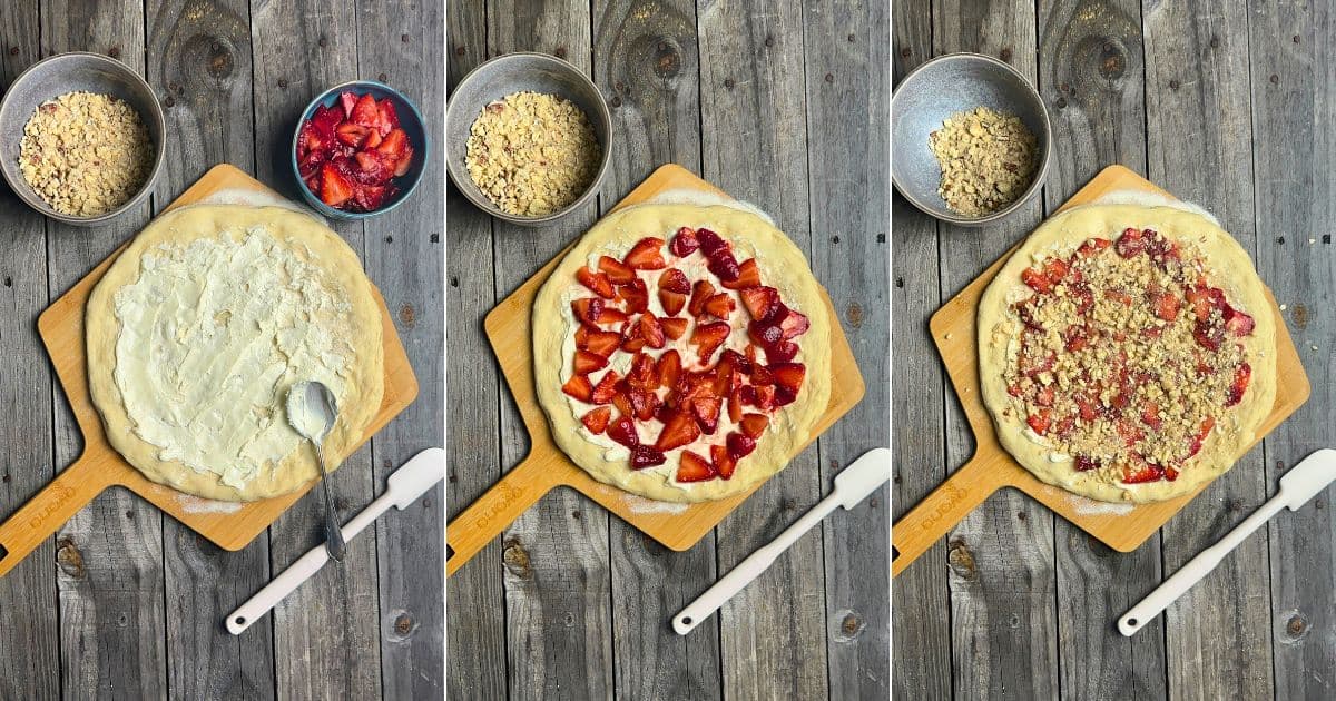 Sourdough Strawberry Crumble Pizza - The Pantry Mama