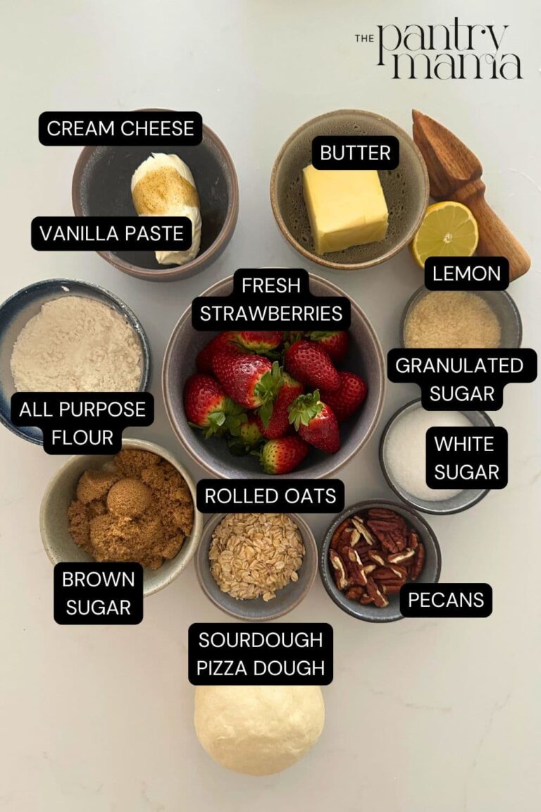 Sourdough Strawberry Crumble Pizza - The Pantry Mama