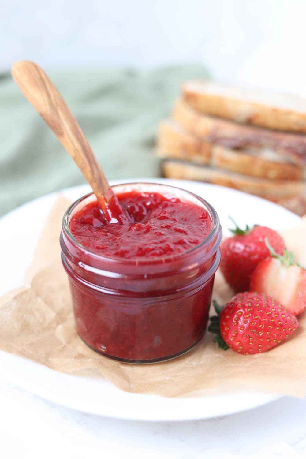 Small Batch Strawberry Jam (no pectin) - The Pantry Mama